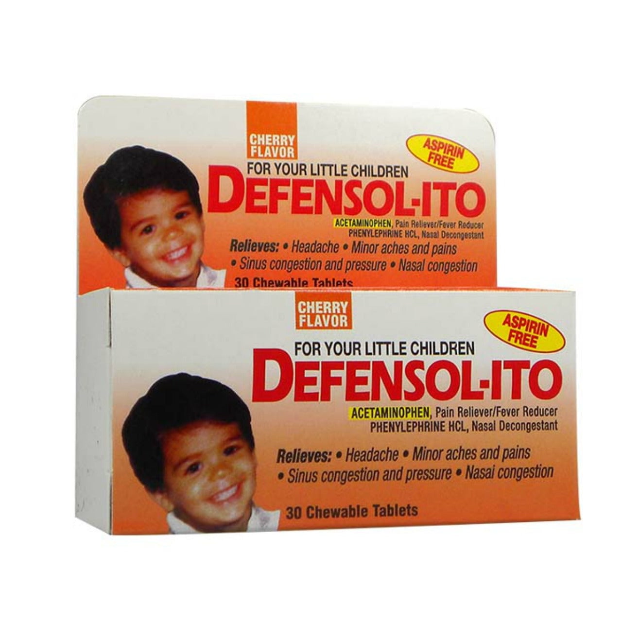 Defensolito Children’s, Acetaminophen, Cherry Flavor, Cont. 30 Chewable ...