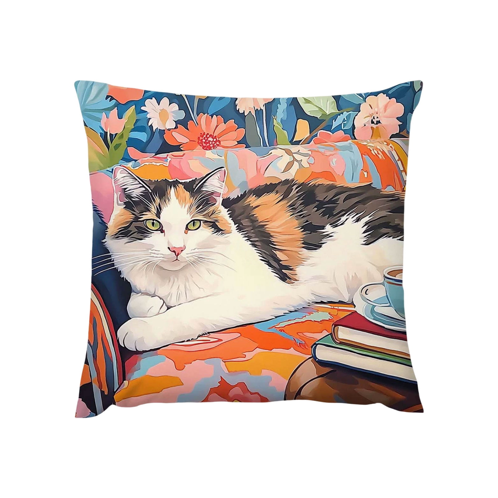 DefiDgd 18x18inch Animal Throw Pillow Covers,Watercolor Natural Aniaml ...