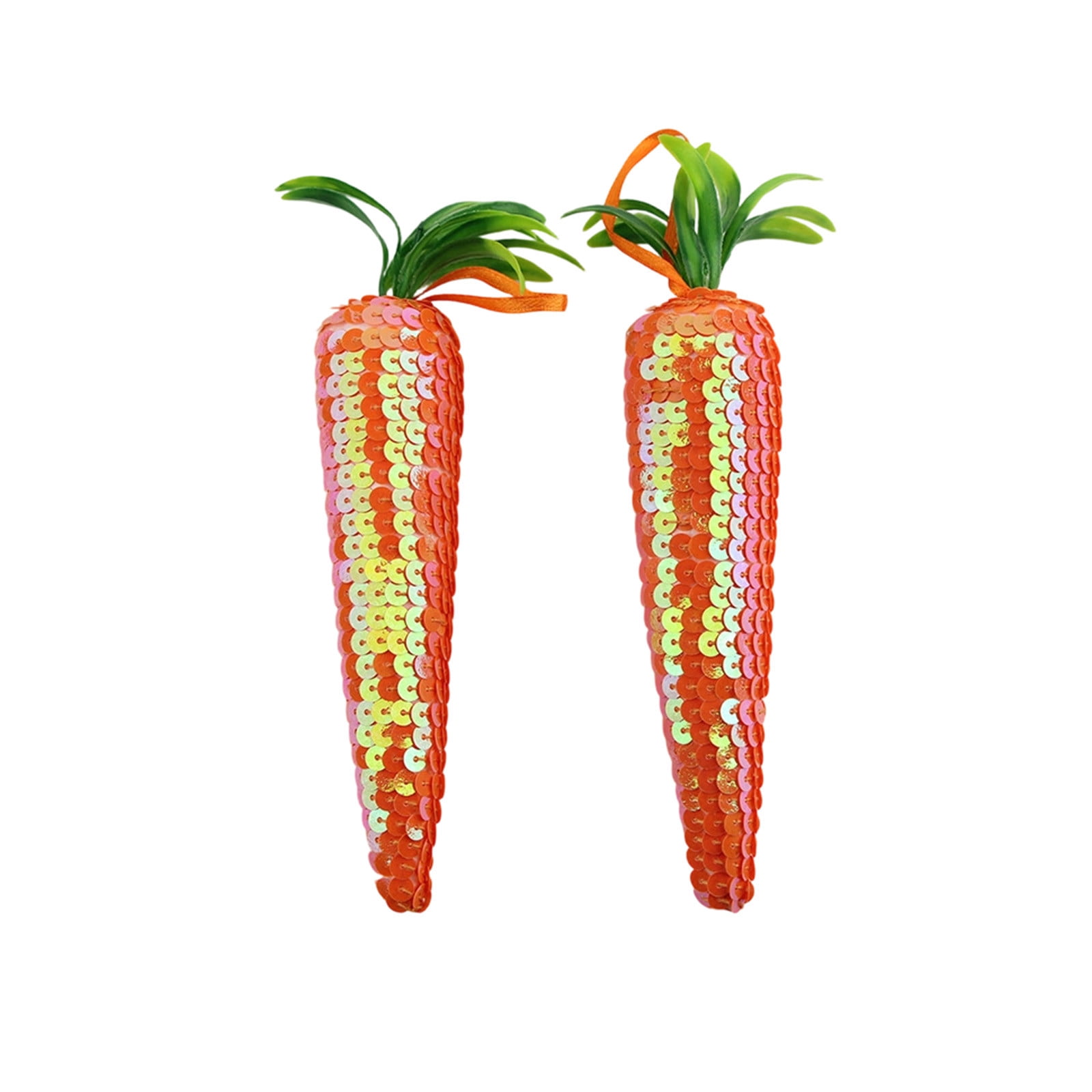 DefiDgd 2pcs Easter Sequin Carrot Hanging Decoration,Glitter Carrot ...