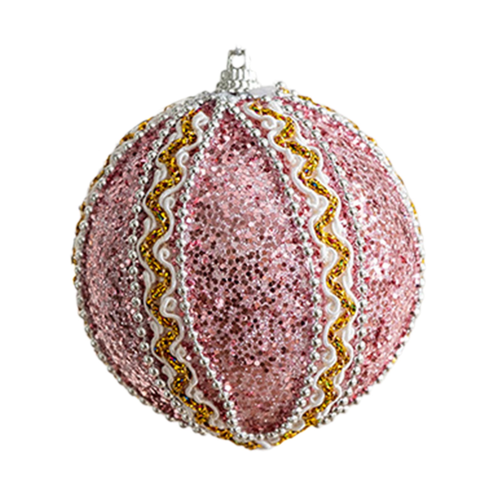 DefiDgd 3.15inch Christmas Pink Glitter Foam Ball Xmax Decor,for Home ...