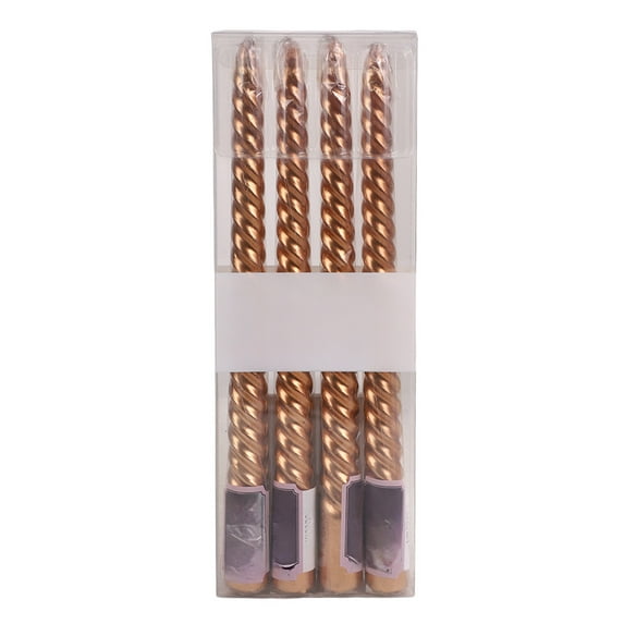 DefiDgd 4pcs 10inch Spiral Tapered Candles Tall Candle for Christmas ...