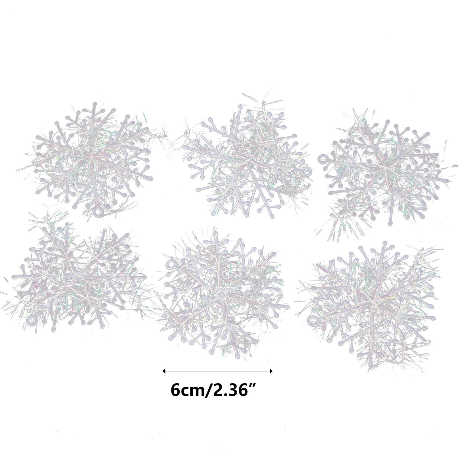 DefiDgd 6pcs 2.4inch Christmas Snowflakes Tree Decorations, Snowflake ...