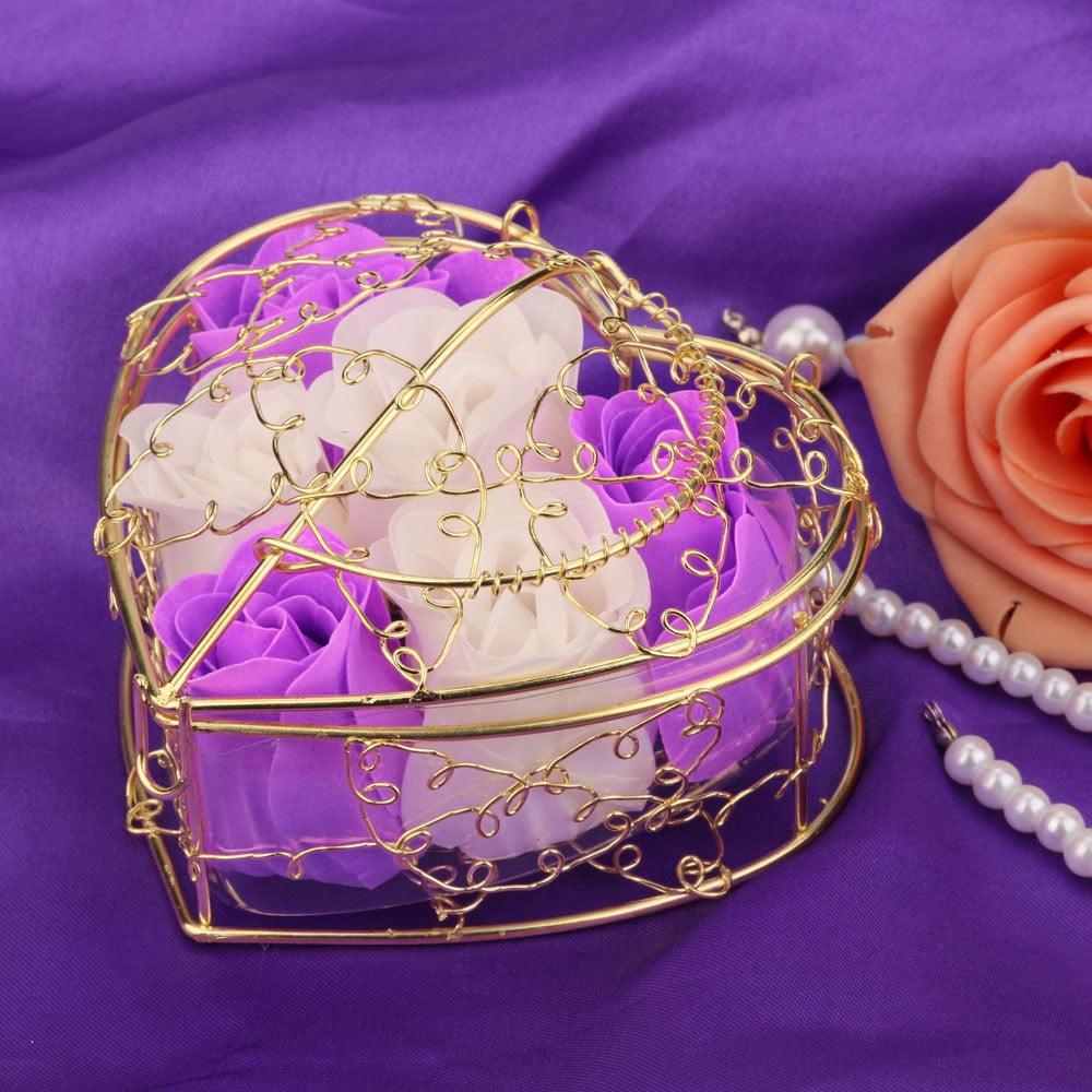 DefiDgd 6pcs Valentine's Day Rose Flower Head Soap,Soap Flowers Bath ...