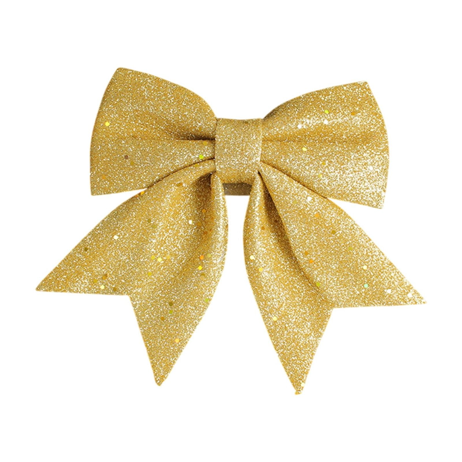 DefiDgd Christmas Ribbon Bows Christmas Tree Pendant,Glitter Twist Tie ...