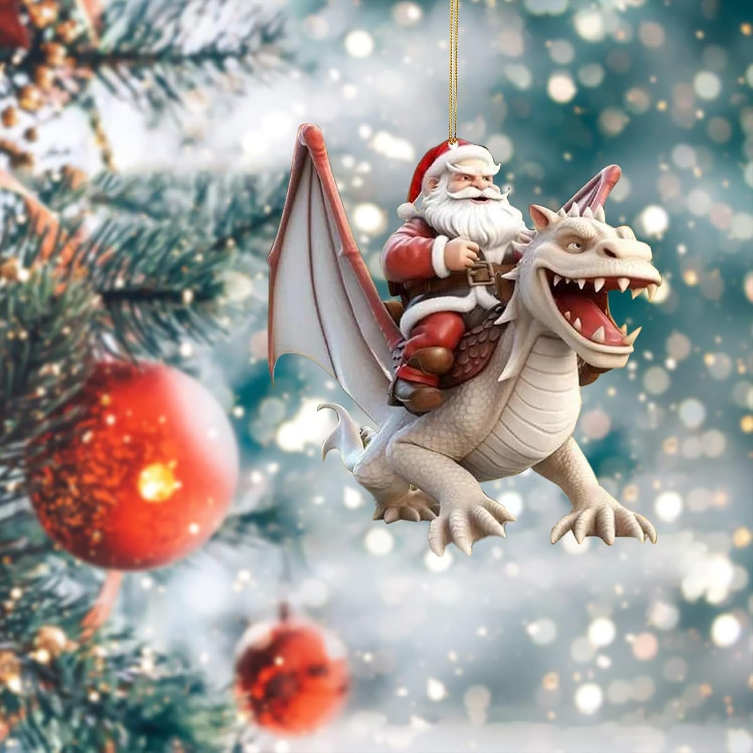 DefiDgd Christmas Tree Dragon Pendants,Cute Dragon Decorations ...