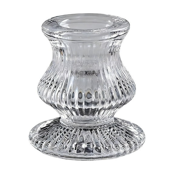 DefiDgd Clear Crystal Candle Stick,Small Candle Holder Tealight ...