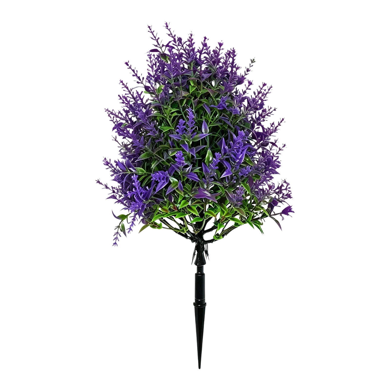 DefiDgd Faux Lavender Bush with Ground Stake,Garden Plug in UV ...