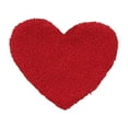DefiDgd Heart Shaped Solid Color Placemats,Velvet Heart Non Slip Heat ...