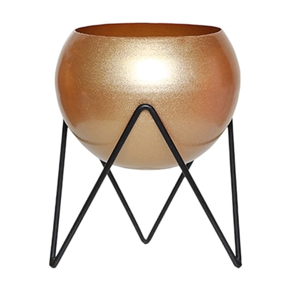 DefiDgd Iron Planters With Triangle Stand,Decorative Flower Pot With ...