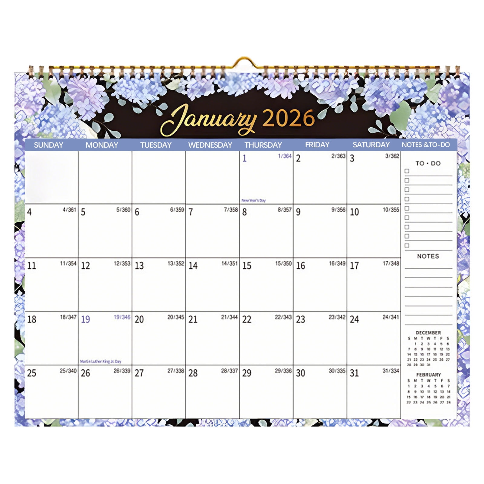 DefiDgd Jan 2026-Dec 2026 Wall Calendar,12Mouth Wall Calendar with ...