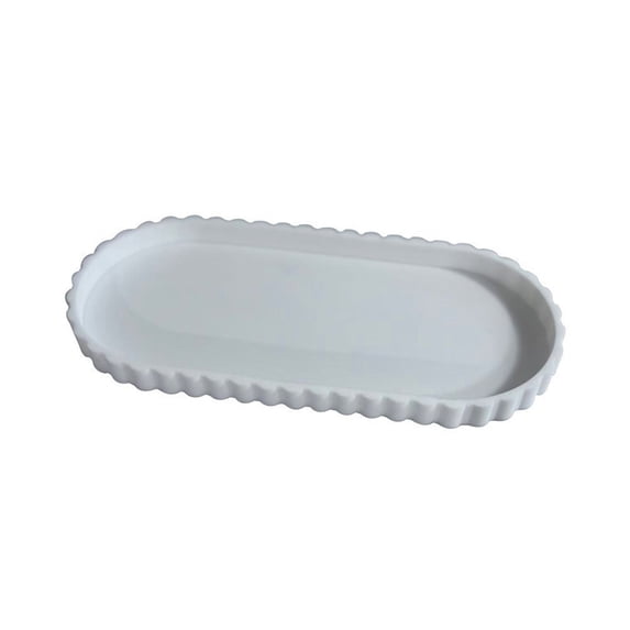 DefiDgd Oval Wavy Edge Silicone Tray,Multifunctional Non Slip Storage ...