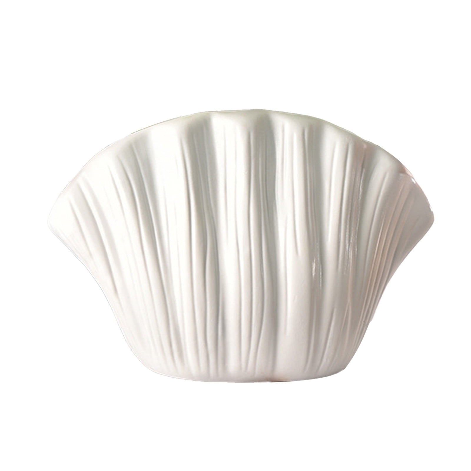 DefiDgd White Plastic Shell Shaped Vase,Coastal Decorative Vases for ...