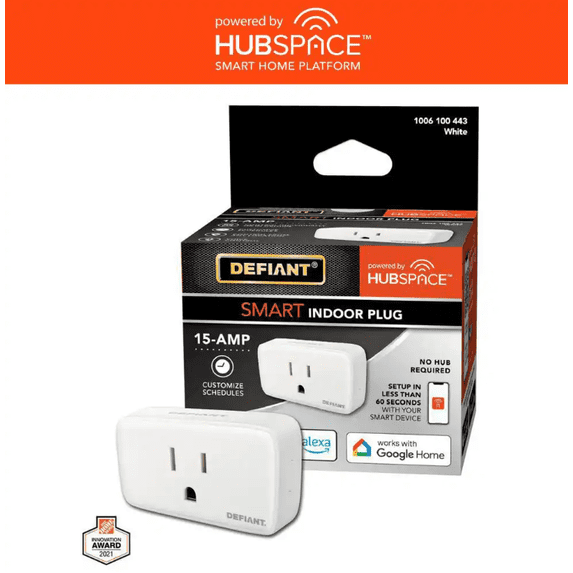Defiant 15 Amp 120-Volt Indoor Smart Plug & Timer Wi-Fi Bluetooth ...