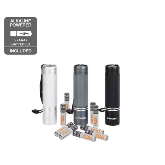 Defiant 225 Lumens Aluminum Flashlight (3-Pack) - Walmart.com