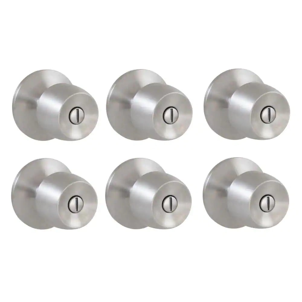 Defiant Brandywine Stainless Steel Bed/Bath Door Knob (6-Pack ...