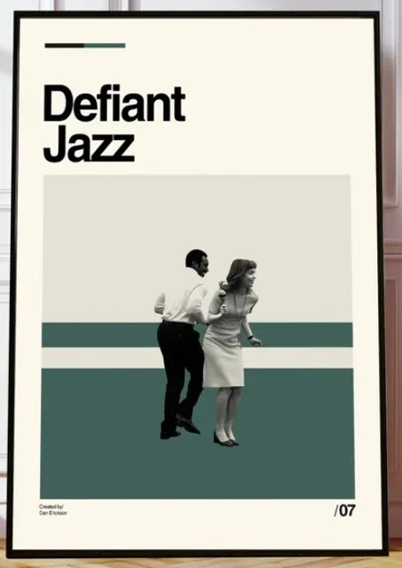 Defiant Jazz Poster, Severance Poster, Movie Print, Mid Century Art NO ...