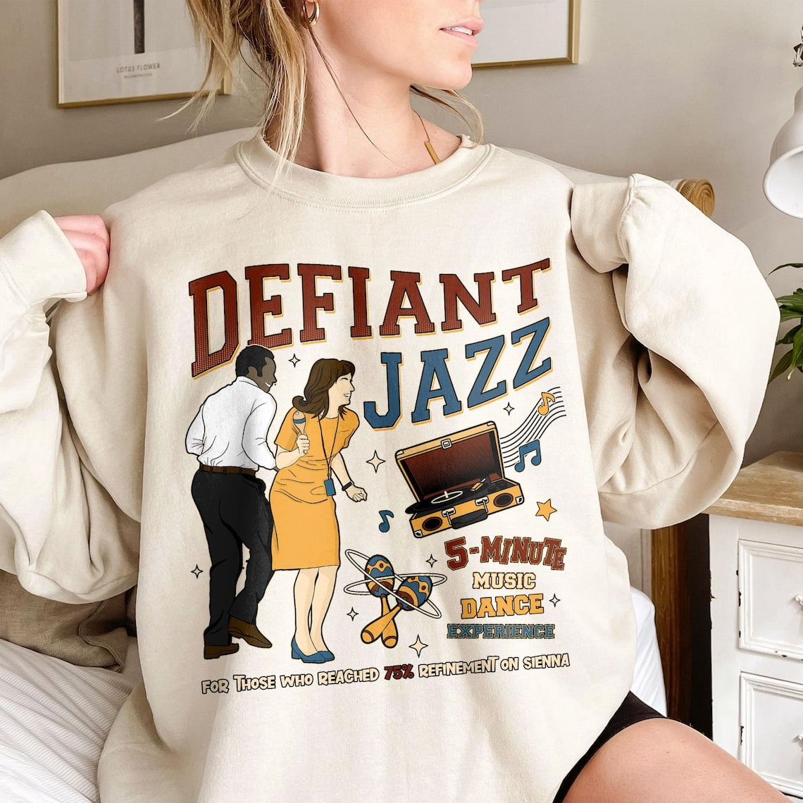Defiant Jazz Scene T Shirt, Severance Show Inspired Sweatshirt, Woe’S ...