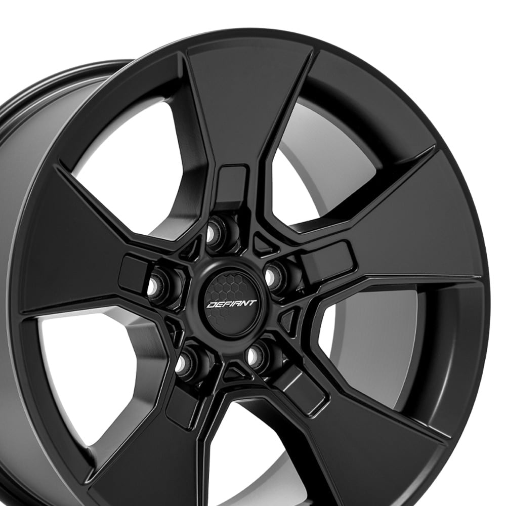 DEFIANT Wheels DF02 17 Inch Rims Fit 5x127 17x8.5 Satin Black (Set of 4 ...