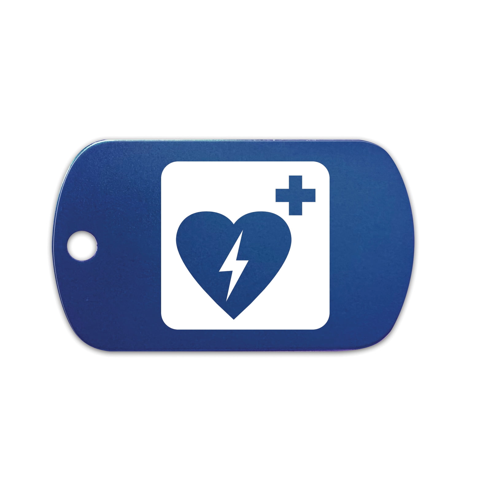 Defibrillator GI Dog Tag Aluminum Keychain cardiac - Blue - Walmart.com