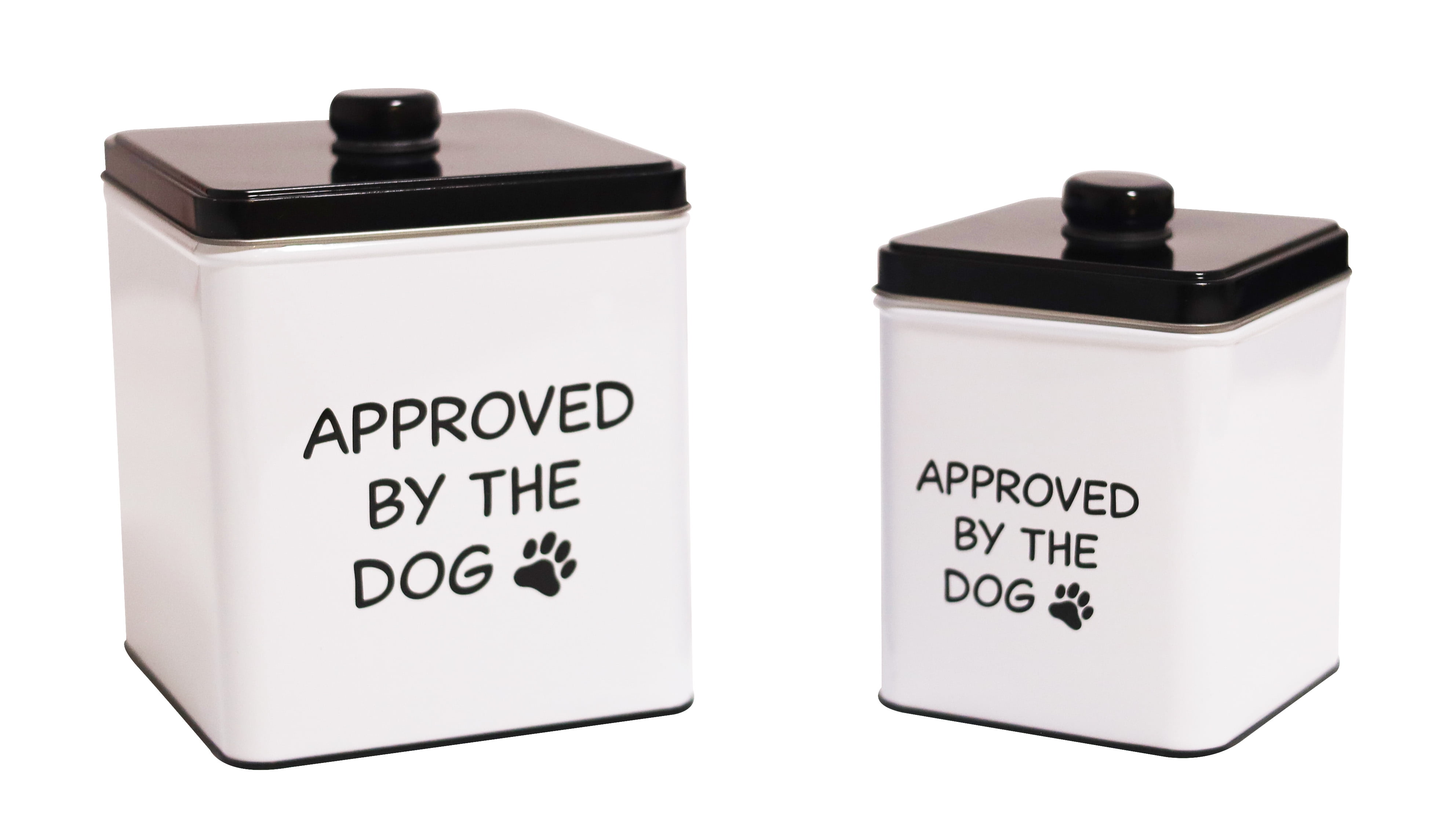 Define Marvelous 2 pc Square Storage Dog Treat Tin Container for Pet ...
