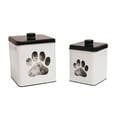 Define Marvelous Large Canister Holder, 2 pc Square Storage Tin for Dog ...