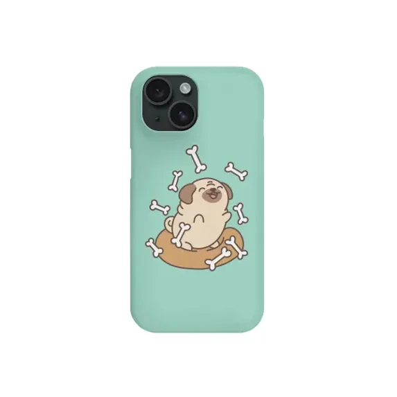 Definitely A Bones Day Funny Pug Meme Phone Case for iPhone 16 15 14 13 ...
