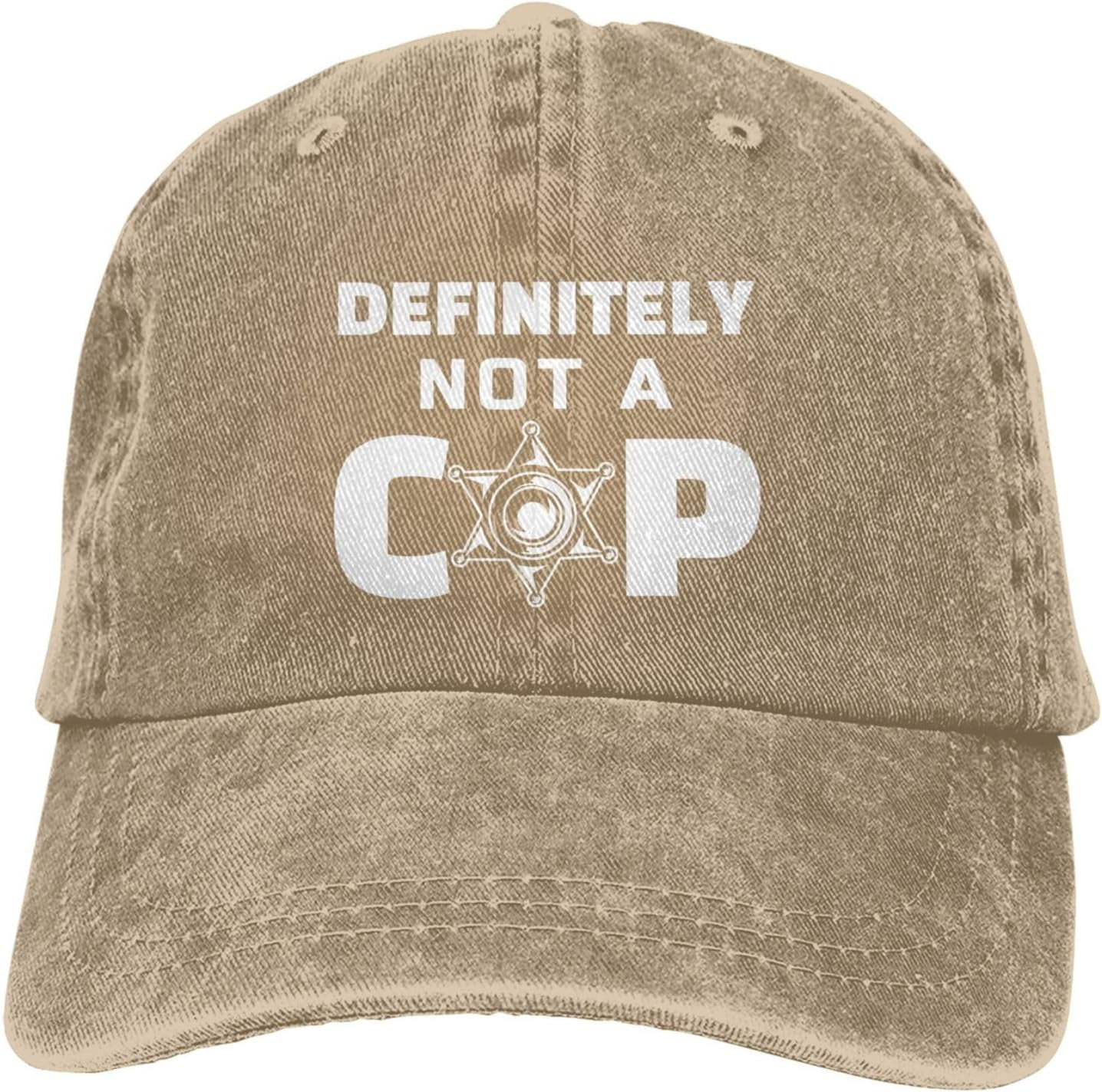 Definitely Not A Cop Ponytail Baseball Cap Vintage Denim Cowboy Hat ...