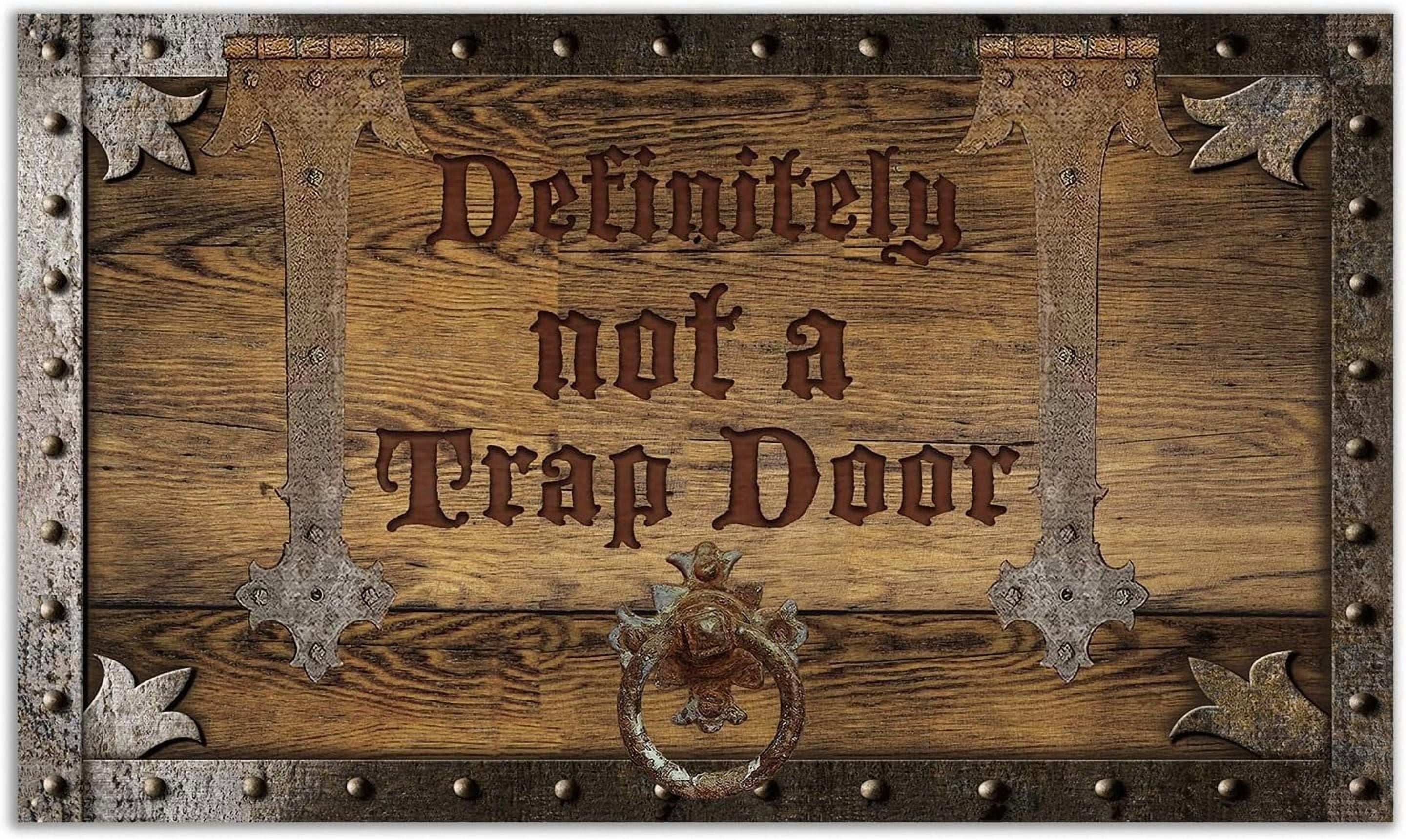 Definitely Not a Trap Door Funny Entrance Welcome Outdoor Indoor Floor Mats, 19.7x 31.5 Inches ...