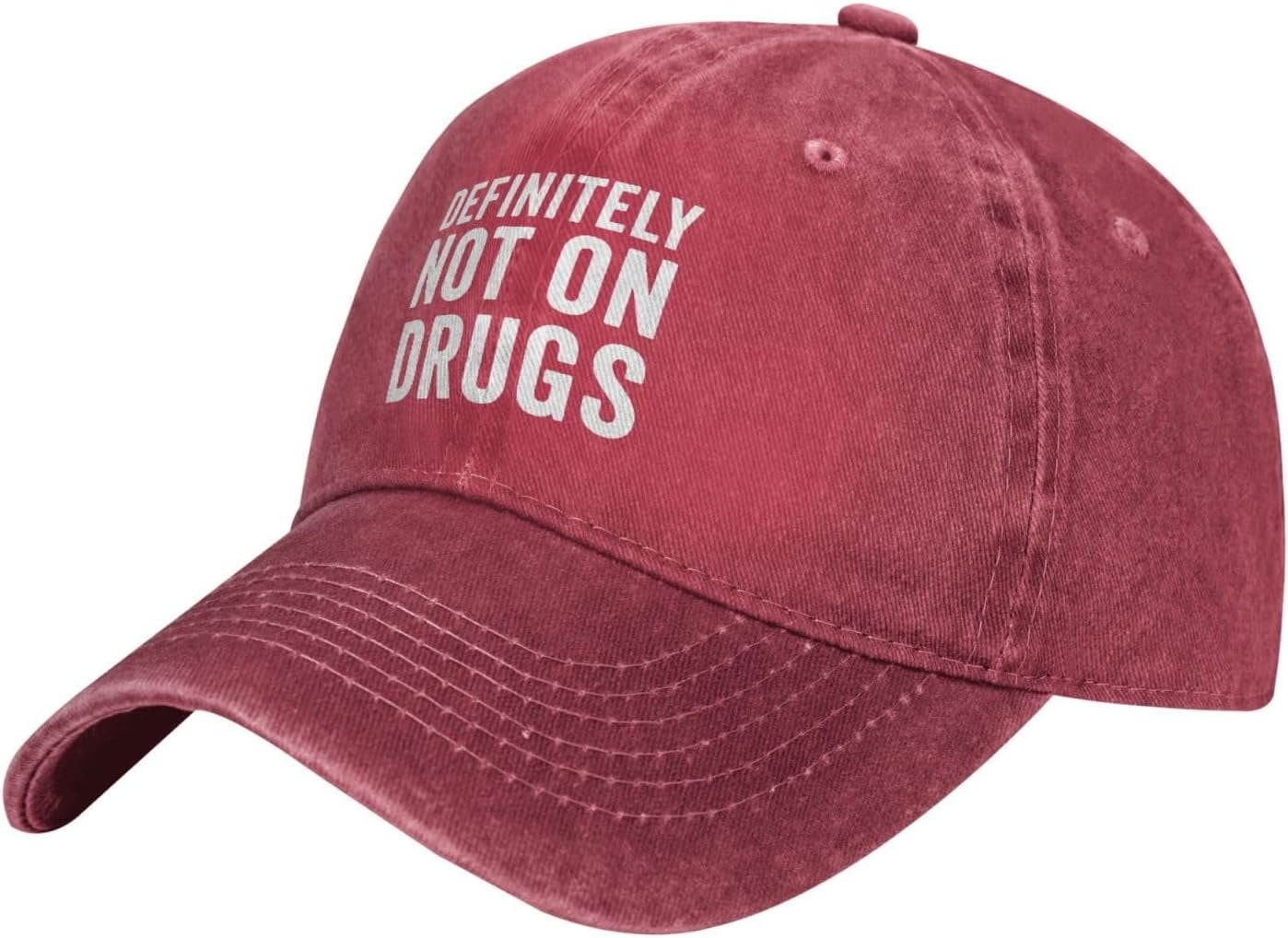 Definitely Not On Drugs Vintage Cowboy Hat Black Washed Distressed ...