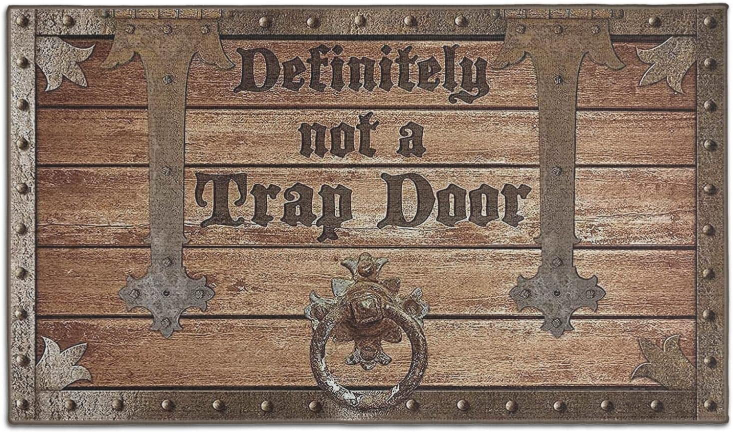 Definitely Not A Trap Doormat Non-Slip Absorbent Resist Dirt Front Door ...