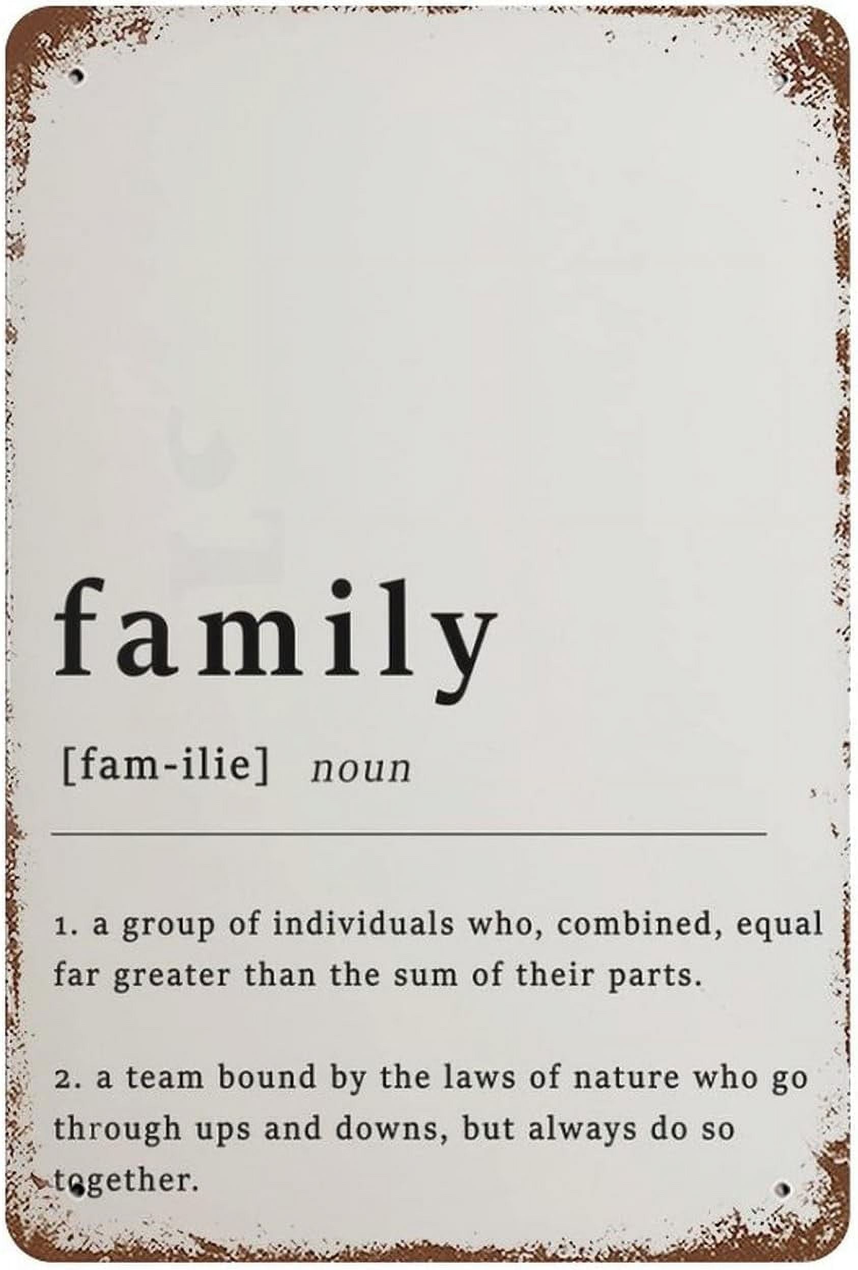 Definition of Family Quote Poster Print Funny Novelty Metal Sign Retro ...