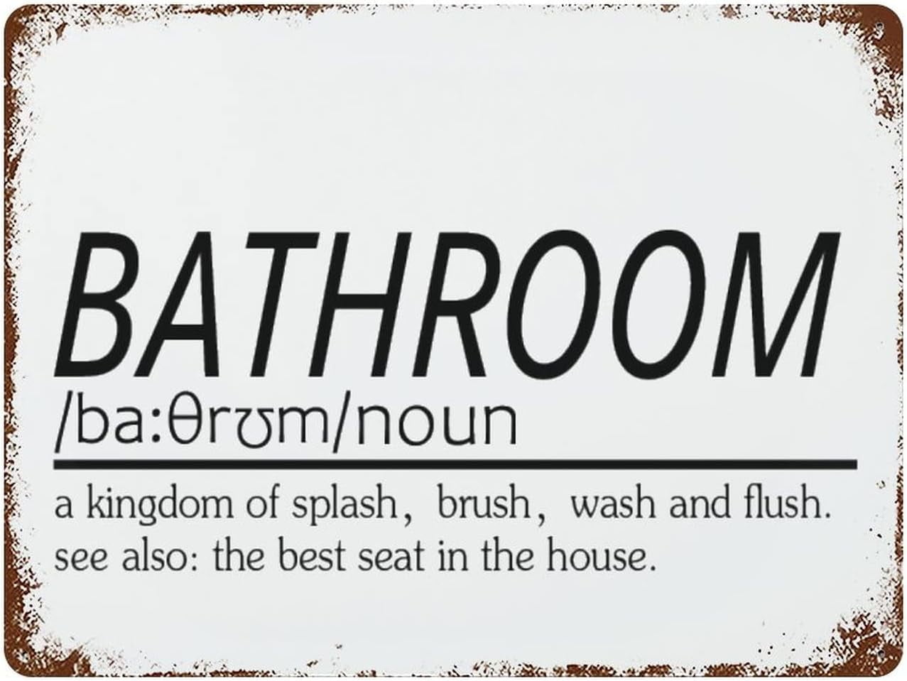 Definition Noun Bathroom Tin Signs Definition Noun Gift Ideas Metal ...