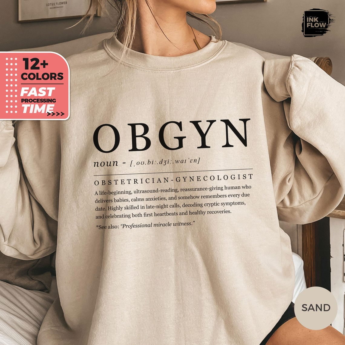 Definition OBGYN Sweatshirt, Obstetric and Gynecology Nurse Sweater ...
