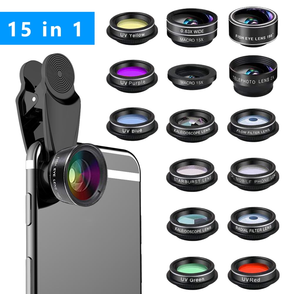 Definition ten-in-one wide-angle macro fisheye multi-collection lens set camera phone lens style ...