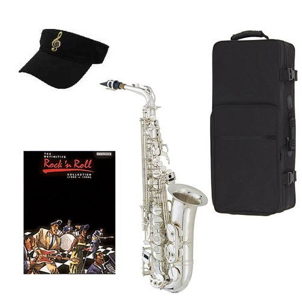 Definitive Rock N Roll Silver Alto Saxophone Pack - Alto Sax w/Case ...