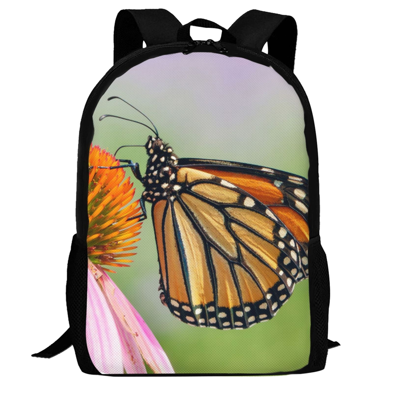 Defioc A monarch butterfly Pattern Carry on Backpack,16.5x12.5x5.5 ...