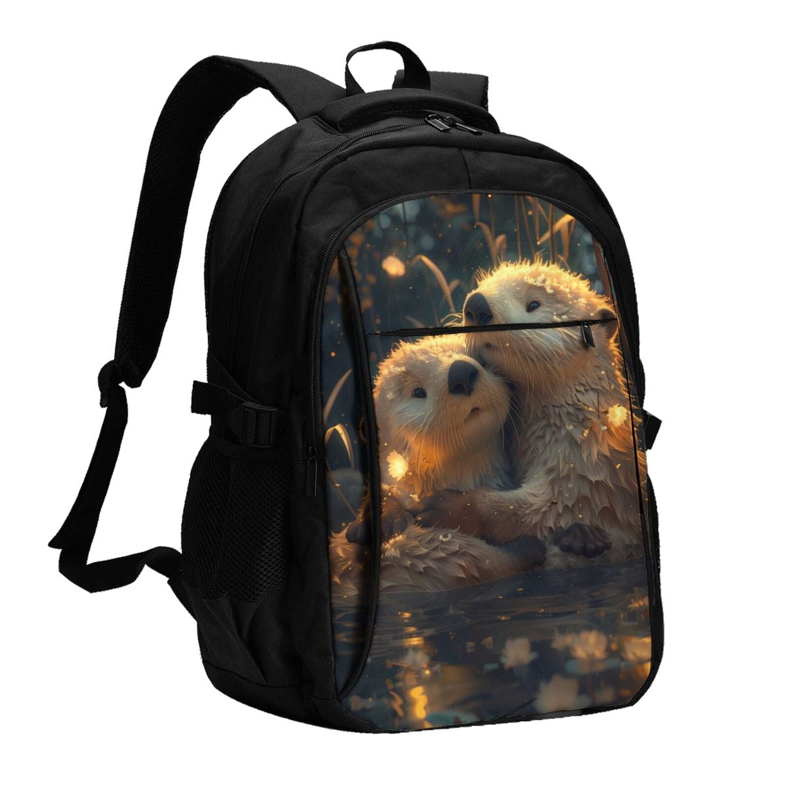 Defioc Adorable Otter Pair Hug for Travel Backpack for Women,15.6 inch ...