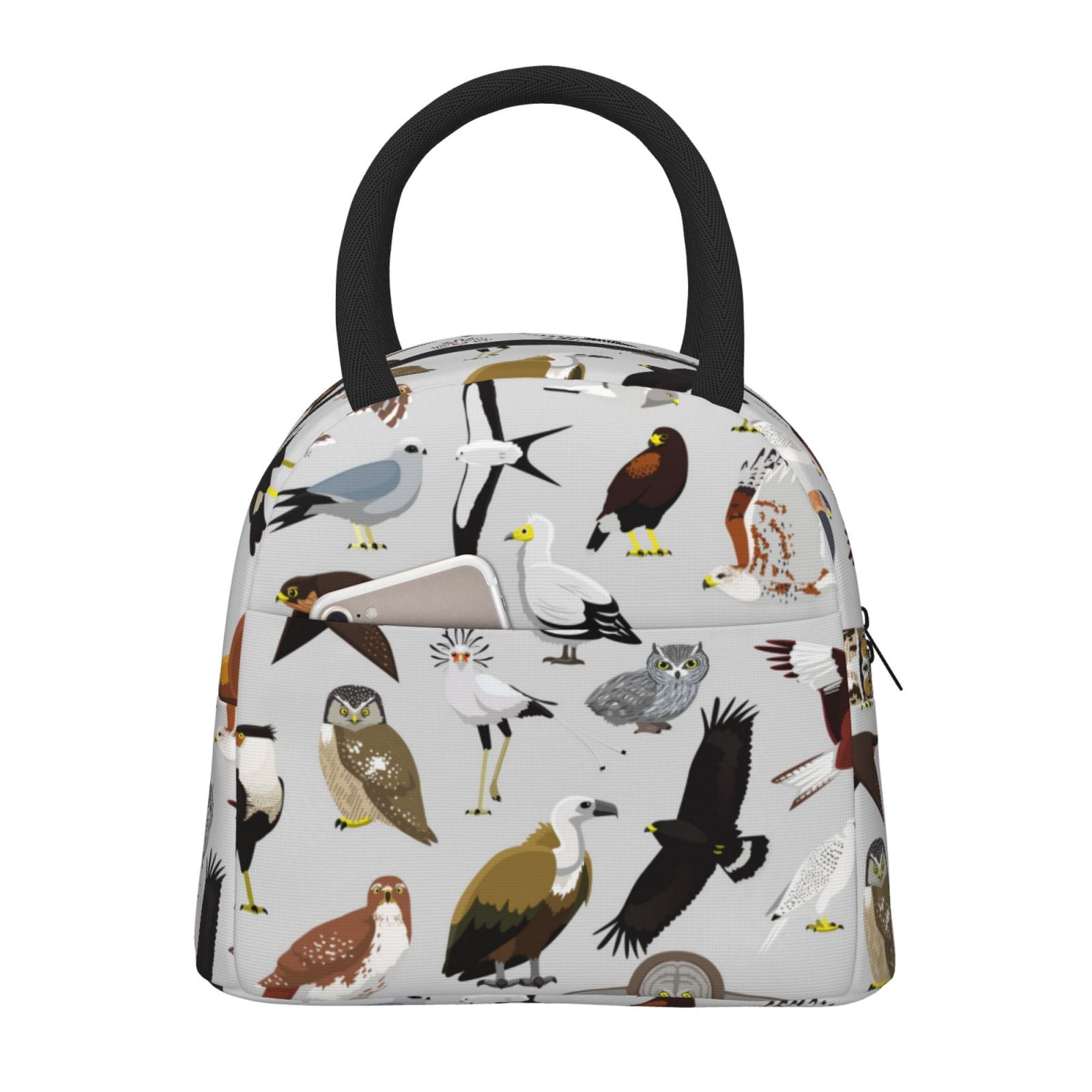 Defioc Animal Bird Print LunchBag for Women and Men - Leakproof Cooler ...