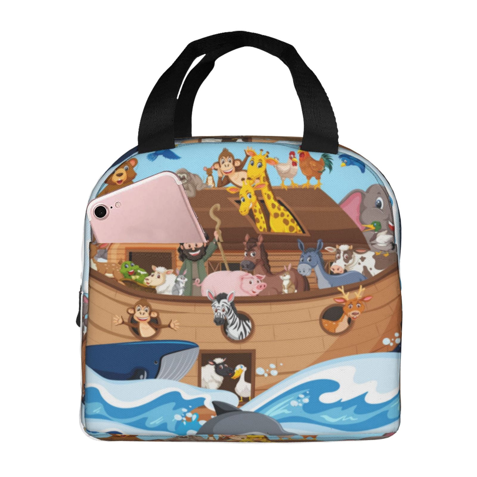 Defioc Animals on Noah's Ark Floating Print Lunch Box,Lunch Bag for ...