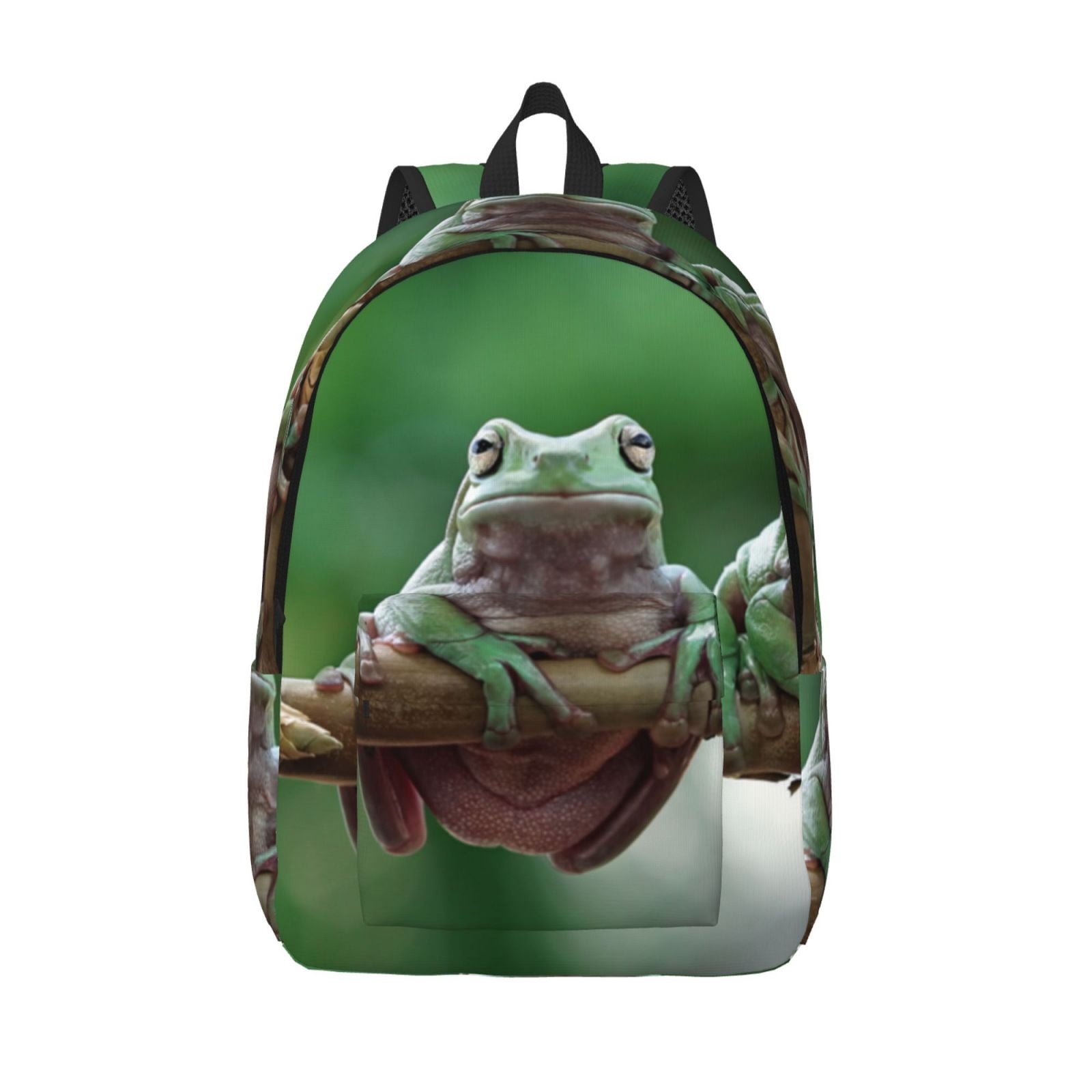 Defioc Australian White Tree Frog Sitting on Branch for Canvas Backpack ...