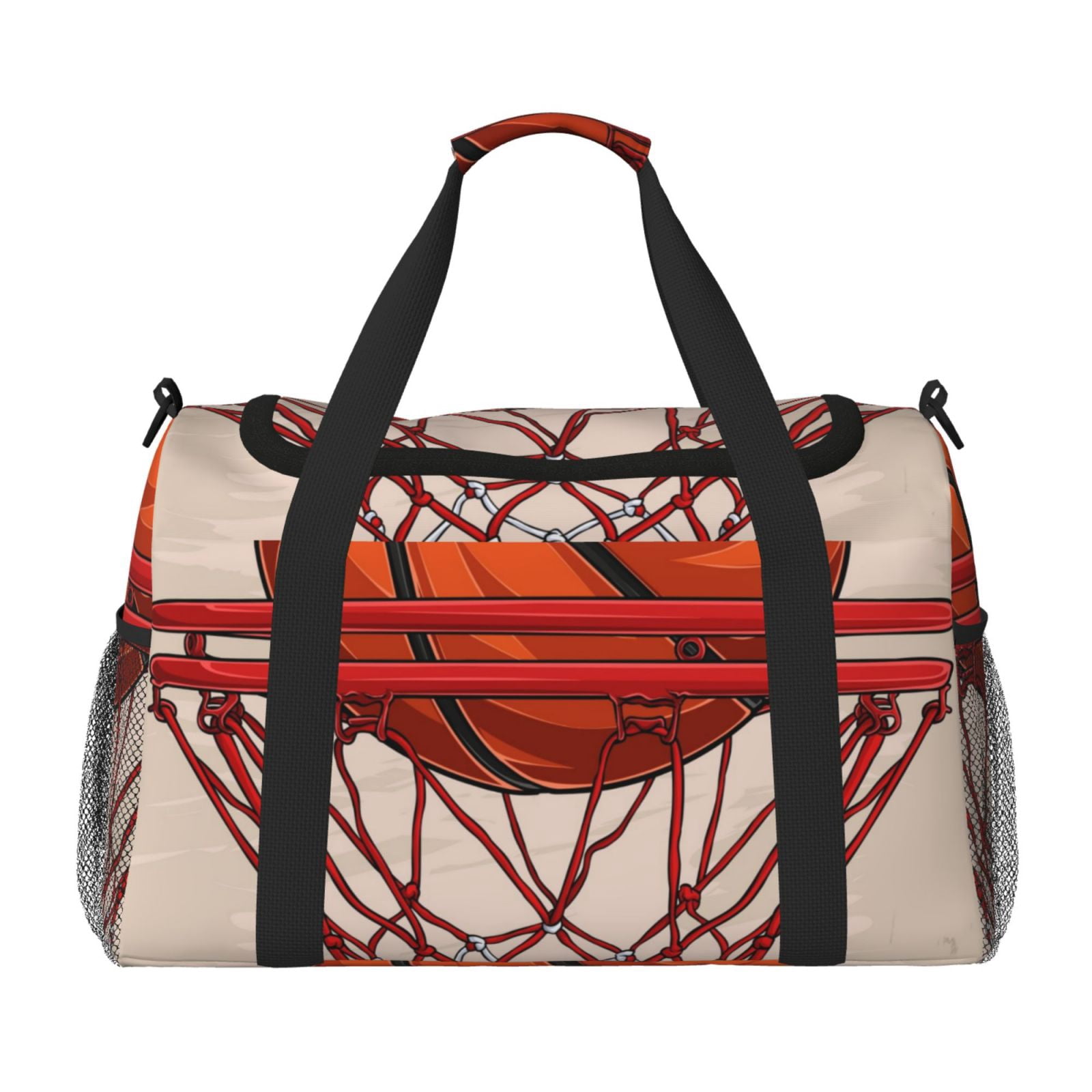 Defioc Basketball Shot Print Hand Travel Bag - Foldable Travel Duffel ...