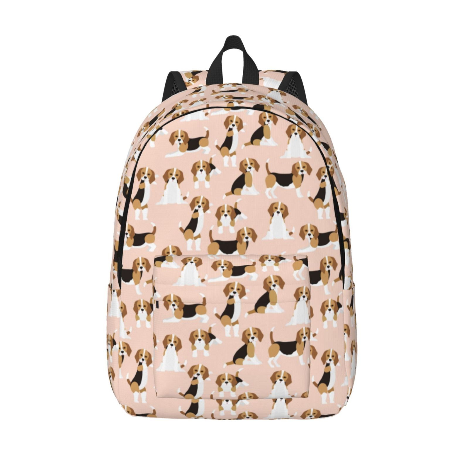 Defioc Beagle Dog On Brown for Canvas Backpack,Travel Rucksack Unisex ...