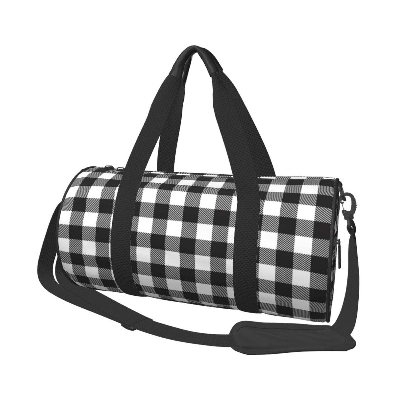 Defioc Black White Plaid for Travel Duffle Bag,Weekender Bag Carry On ...