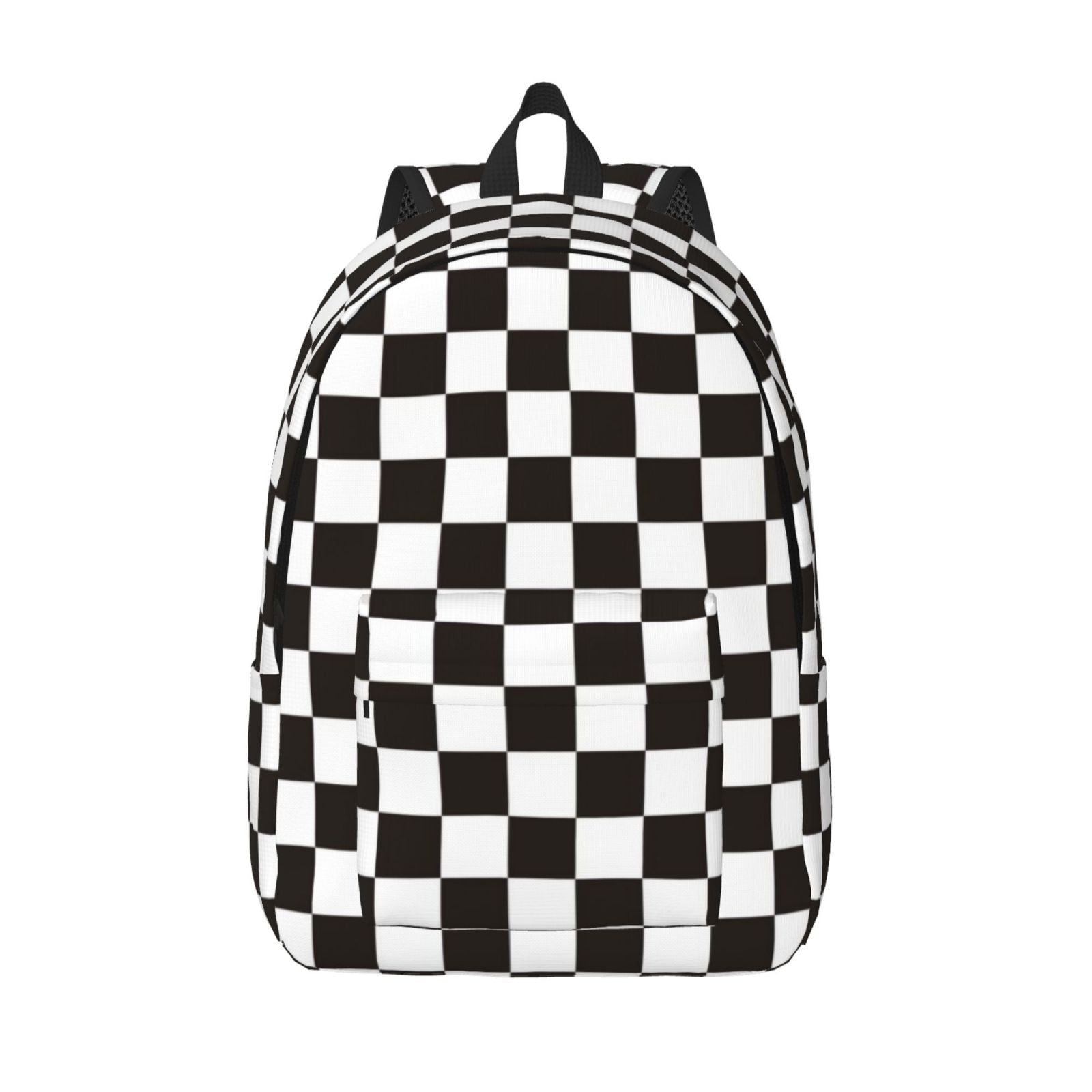 Defioc Black and White Checkerboard for Canvas Backpack,Travel Rucksack ...