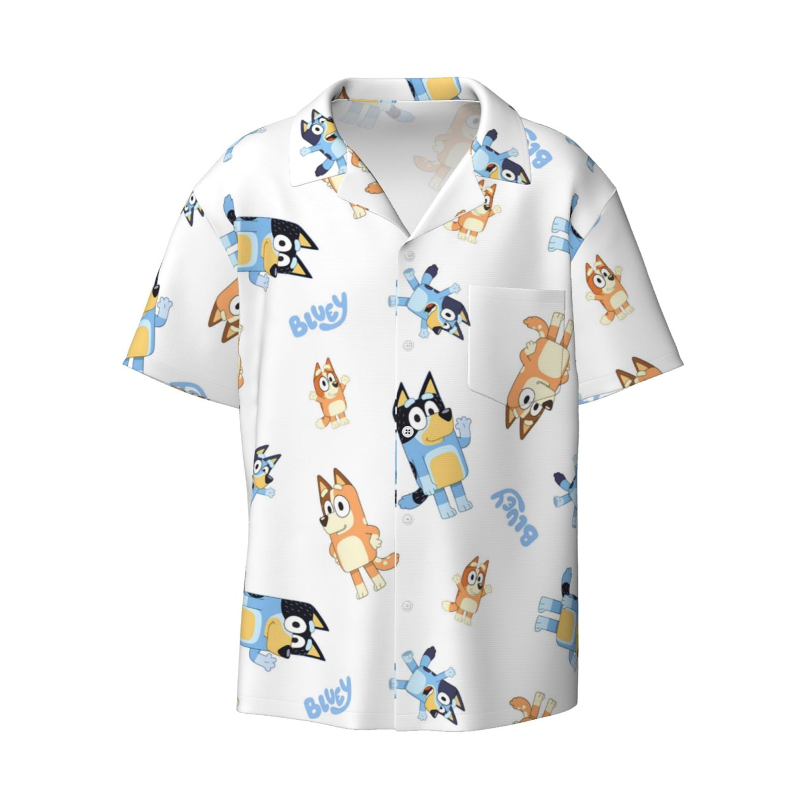 Defioc Bluey Men's Short Sleeve Button Down Hawaiian Shirt for Men ...