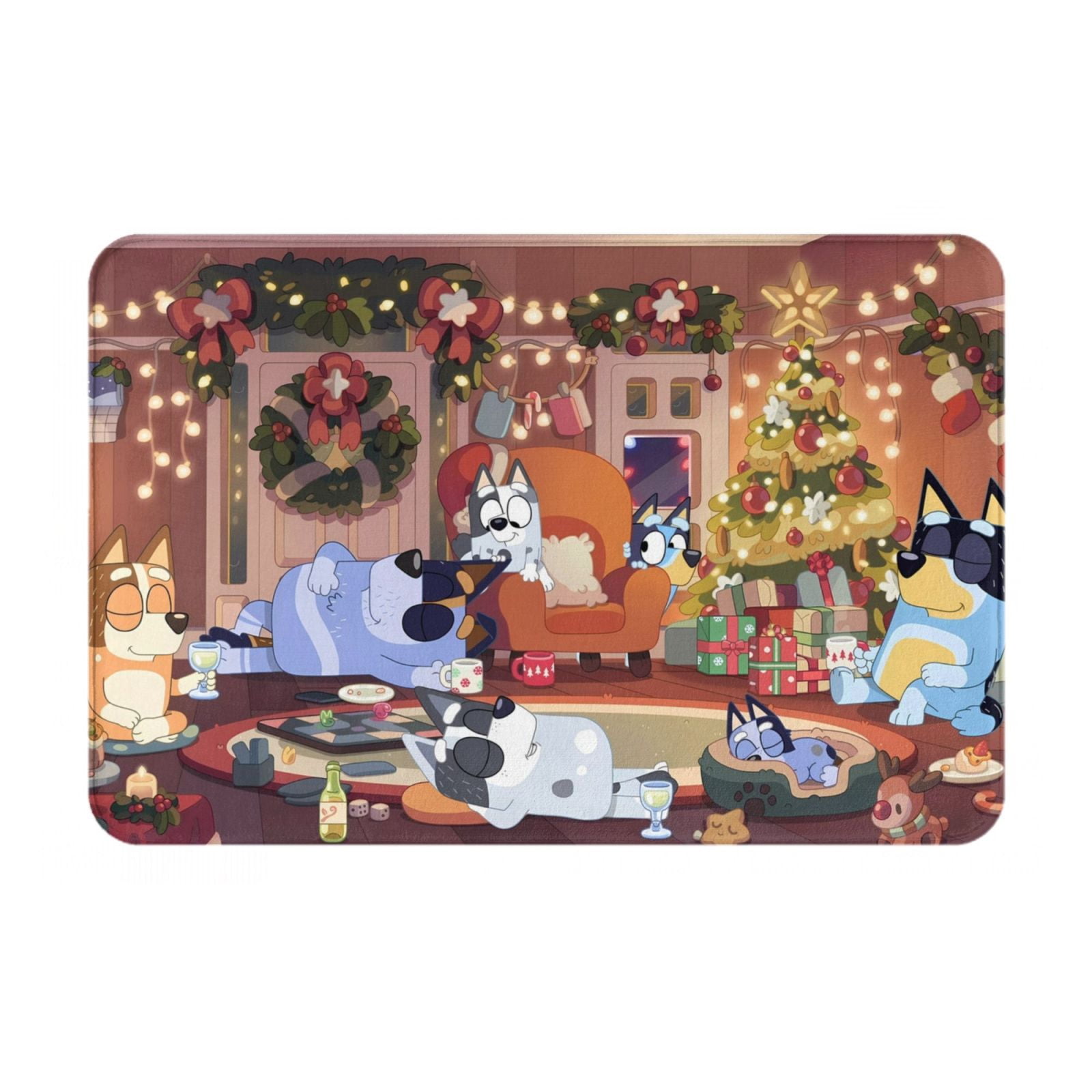 Defioc Bluey Print Outdoor Indoor Sturdy Doormats , Anti Fatigue Soft ...