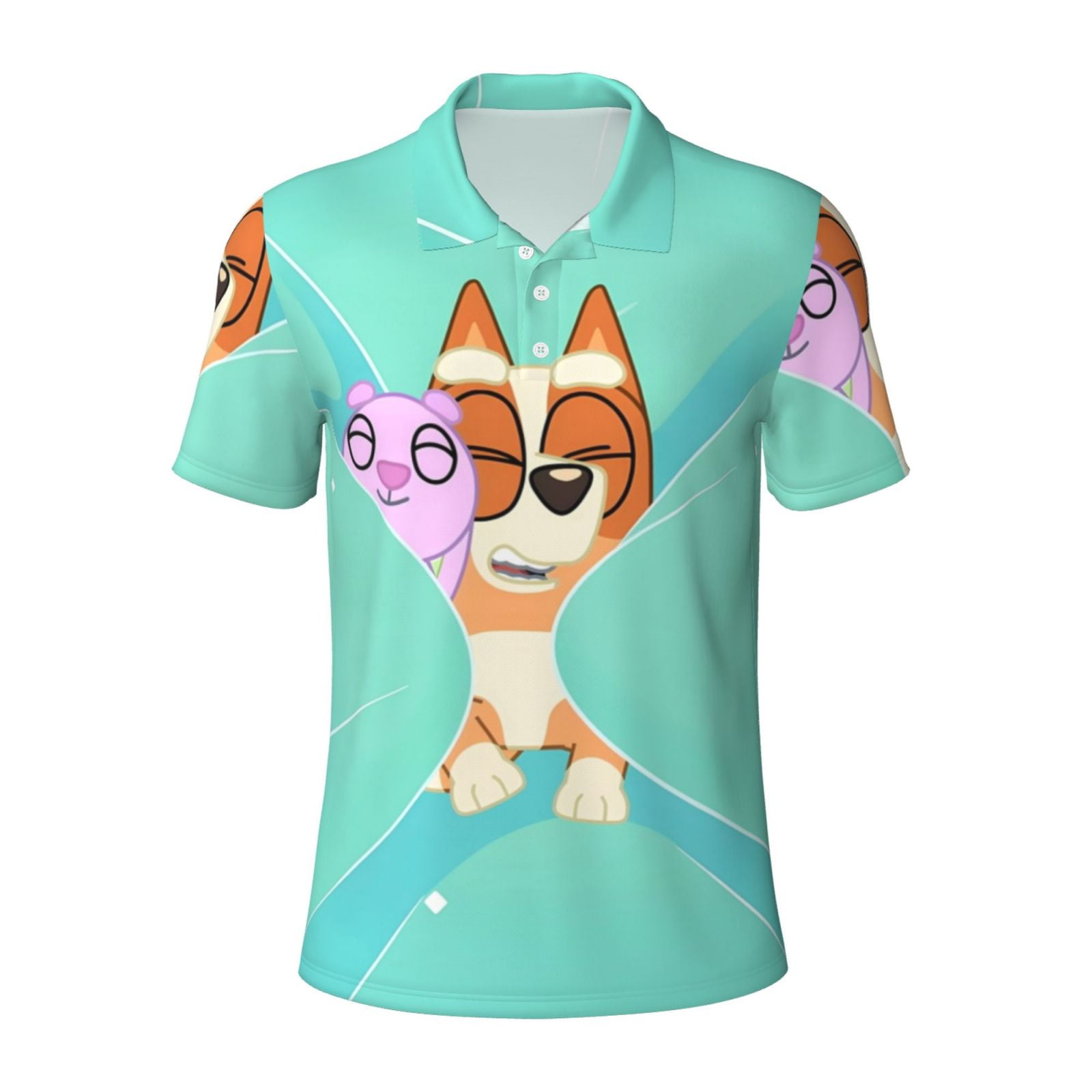 Defioc Bluey for Men's Short-Sleeve Polo Shirts,Performance Golf Shirt ...