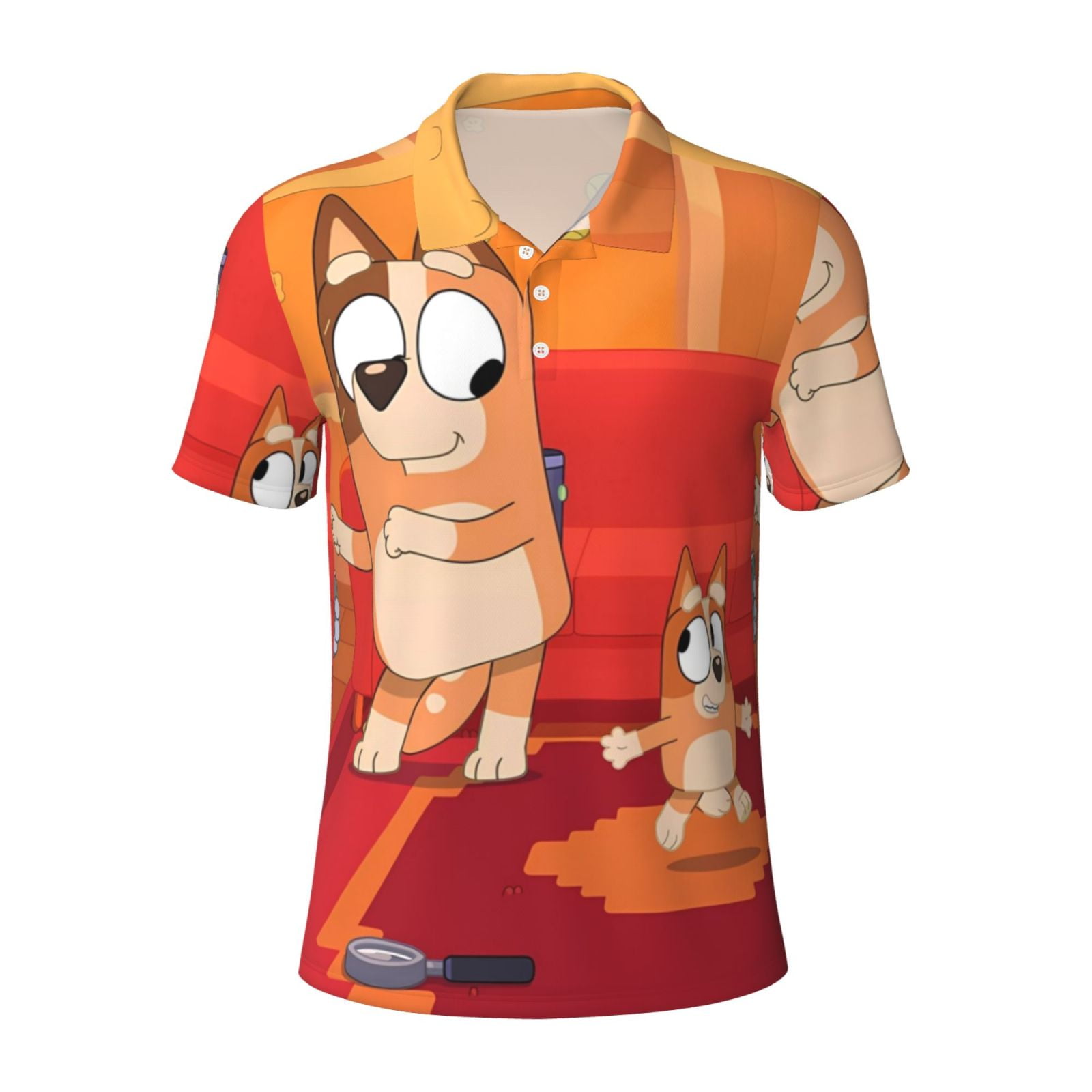 Defioc Bluey for Men's Short-Sleeve Polo Shirts,Performance Golf Shirt ...