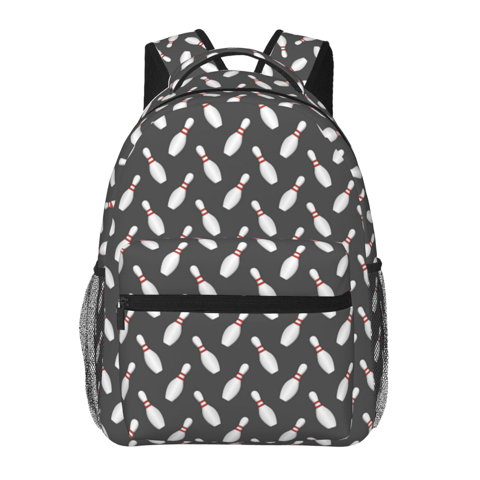 Defioc Bowling Pins Pattern Laptop Backpack,Travel Backpack Outdoor ...