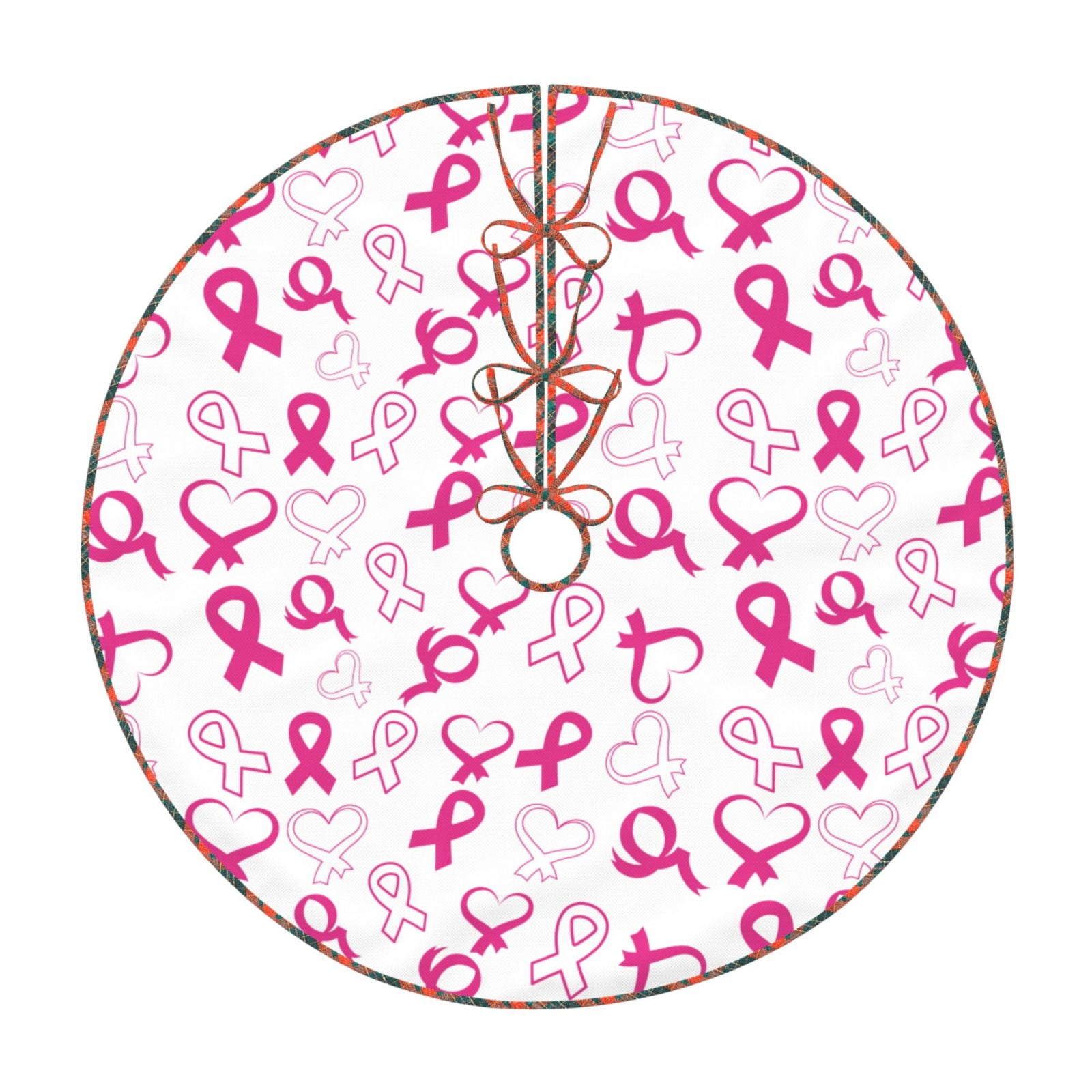 Defioc Breast Cancer Awareness4 for Christmas Tree Skirt Snowman Xmas ...